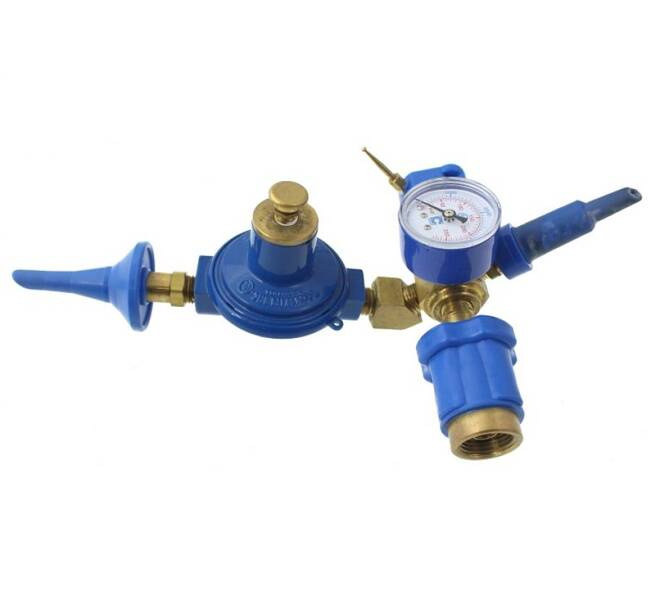 Reduktor Automat + Bubble + Tilt z manometrem, igłą i nożykiem (WP ...